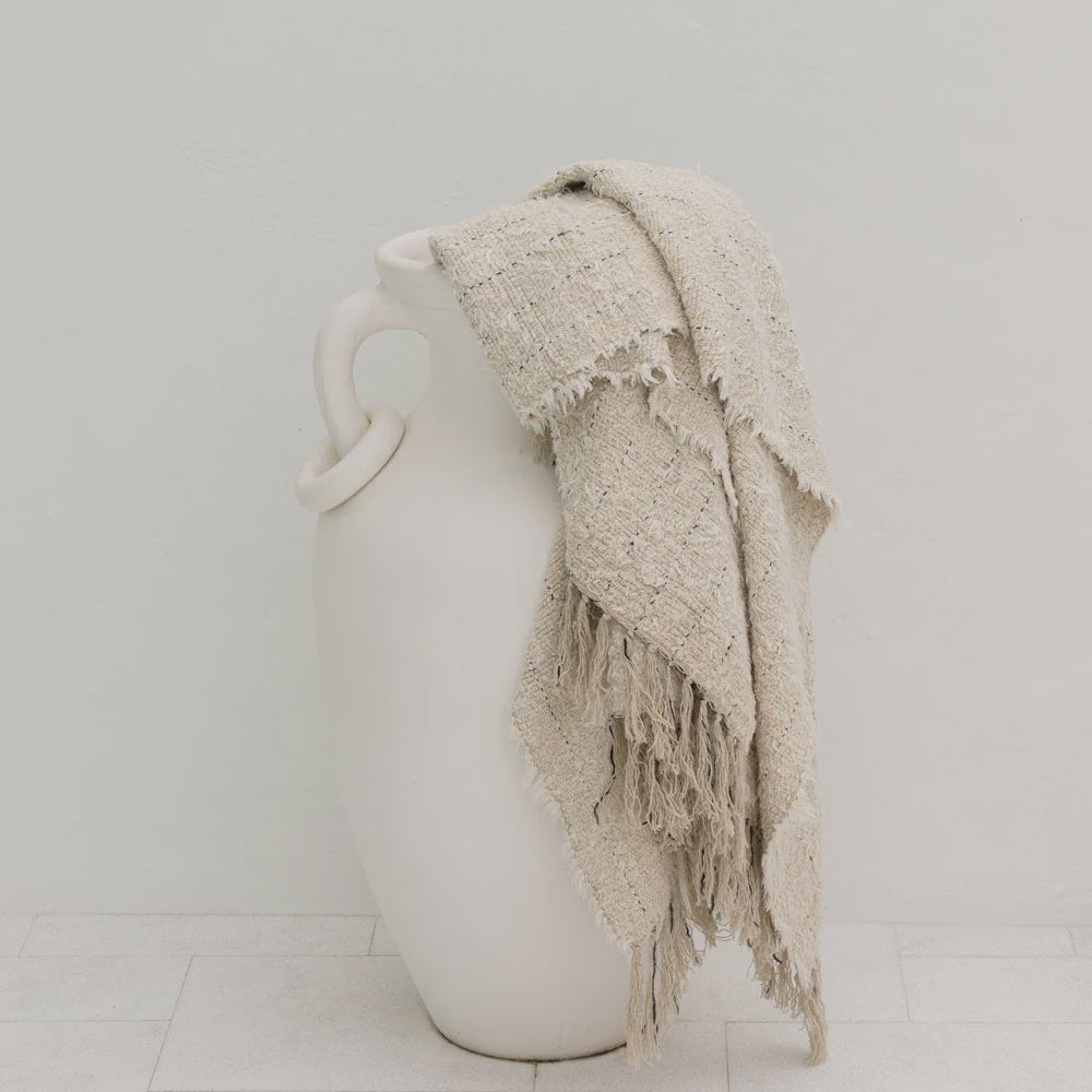 Looma Throw, Natural – twopairs homeware