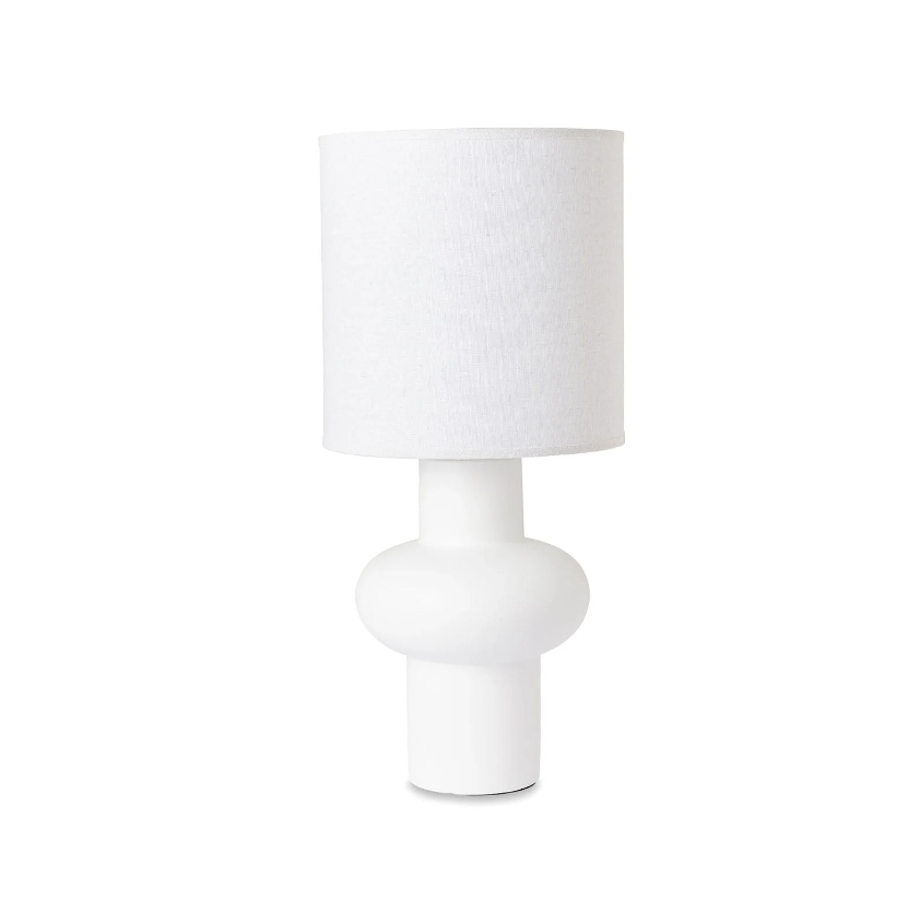 Harriett White/Linen Table Lamp – twopairs homeware