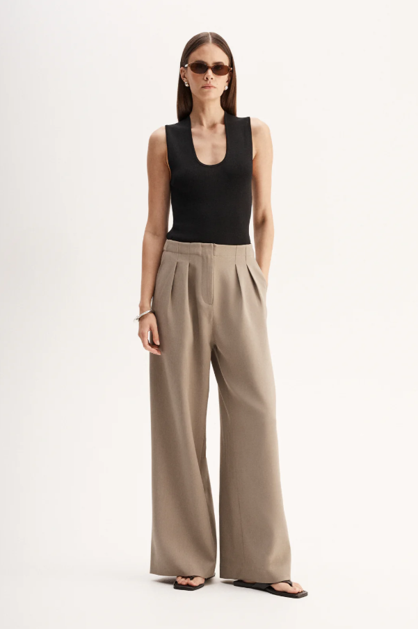 Elka Lora Pant. Taupe – twopairs homeware